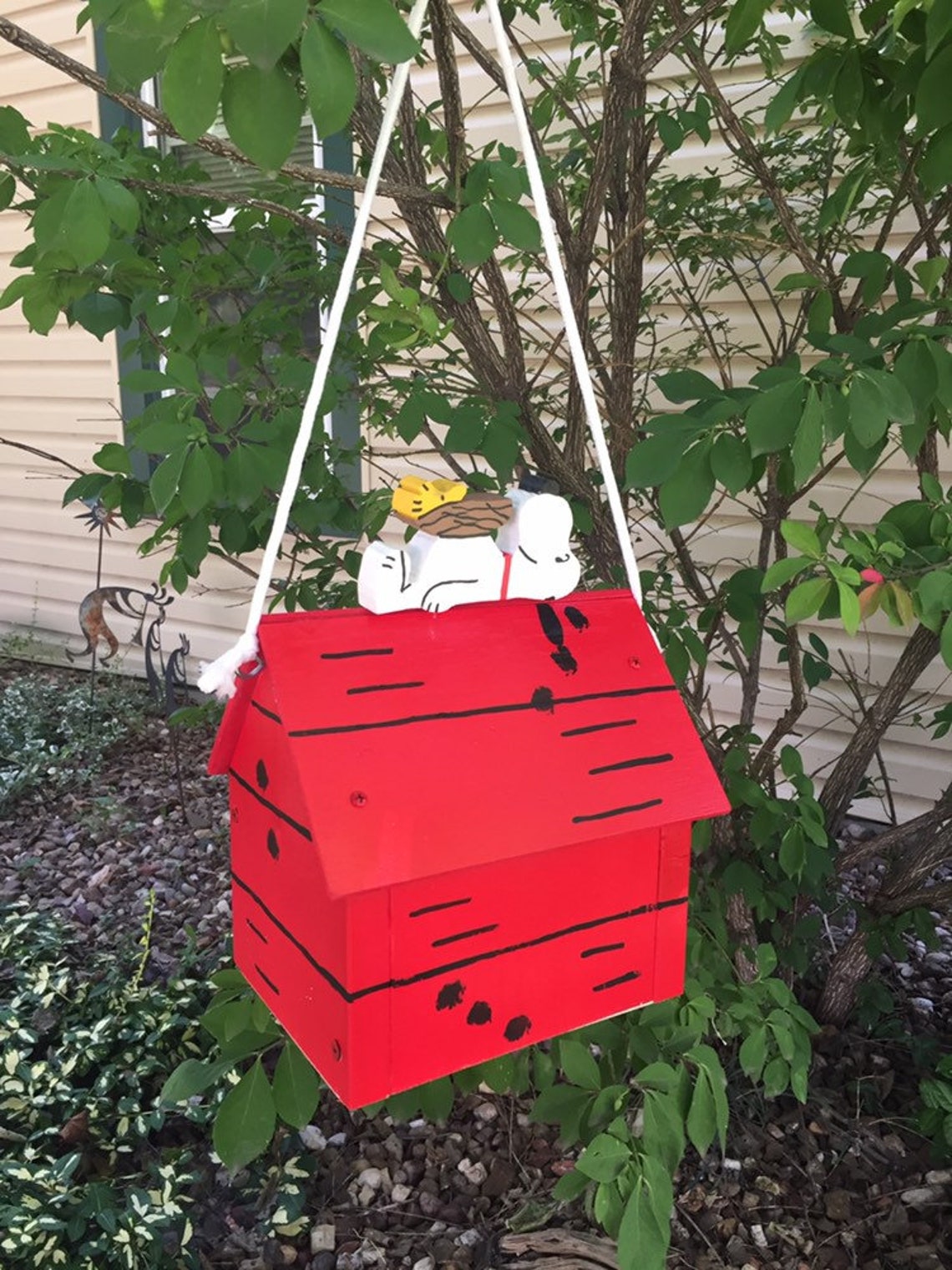 Snoopy Woodstock Birdhouse Dog House Peanuts Charlie Brown - Etsy