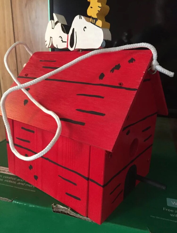 Snoopy Birdhouse Woodstock Dog House Birdhouse Bird Peanuts | Etsy