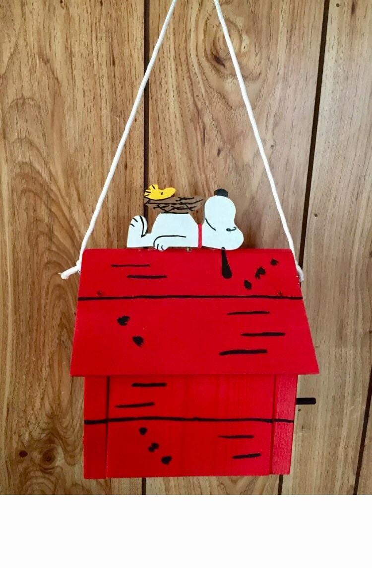 Snoopy Woodstock Birdhouse Dog House Peanuts Charlie Brown | Etsy