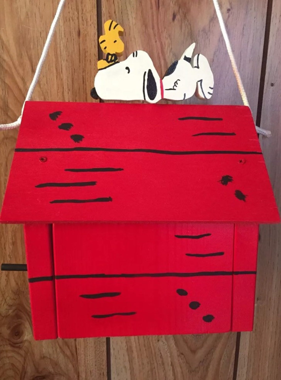 Snoopy Birdhouse Woodstock Dog House Birdhouse Bird Peanuts | Etsy