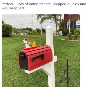 Snoopy Flying Ace Mailbox Fence Line Topper Woodstock Red Baron Top ...