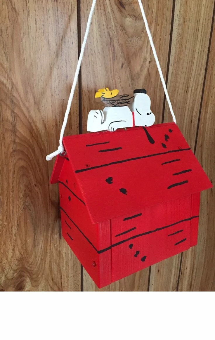 Snoopy Woodstock Birdhouse Dog House Peanuts Charlie Brown | Etsy