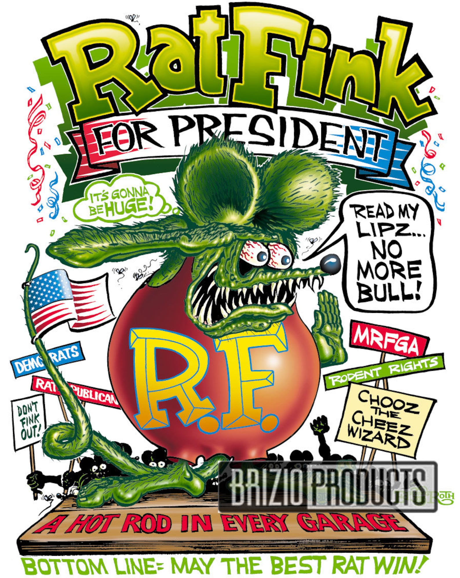 Ed Roth Rat Fink for Prez! - Etsy