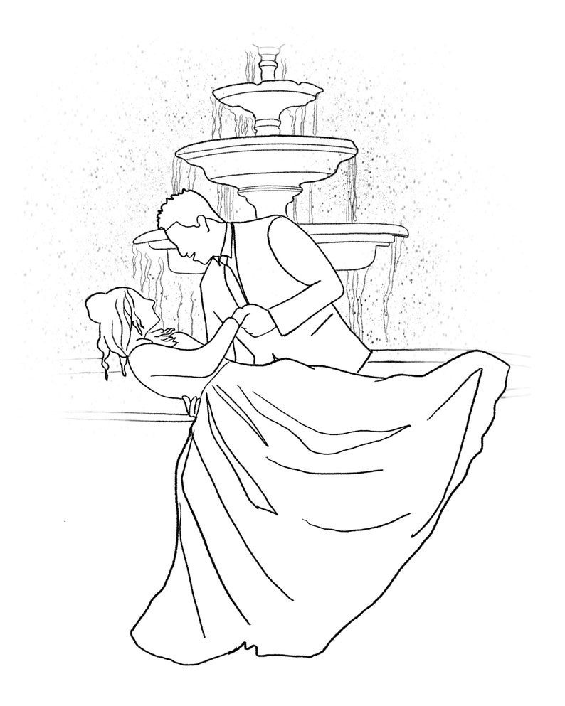 Custom Drawing From A Photo Personalized Digital Print | Etsy