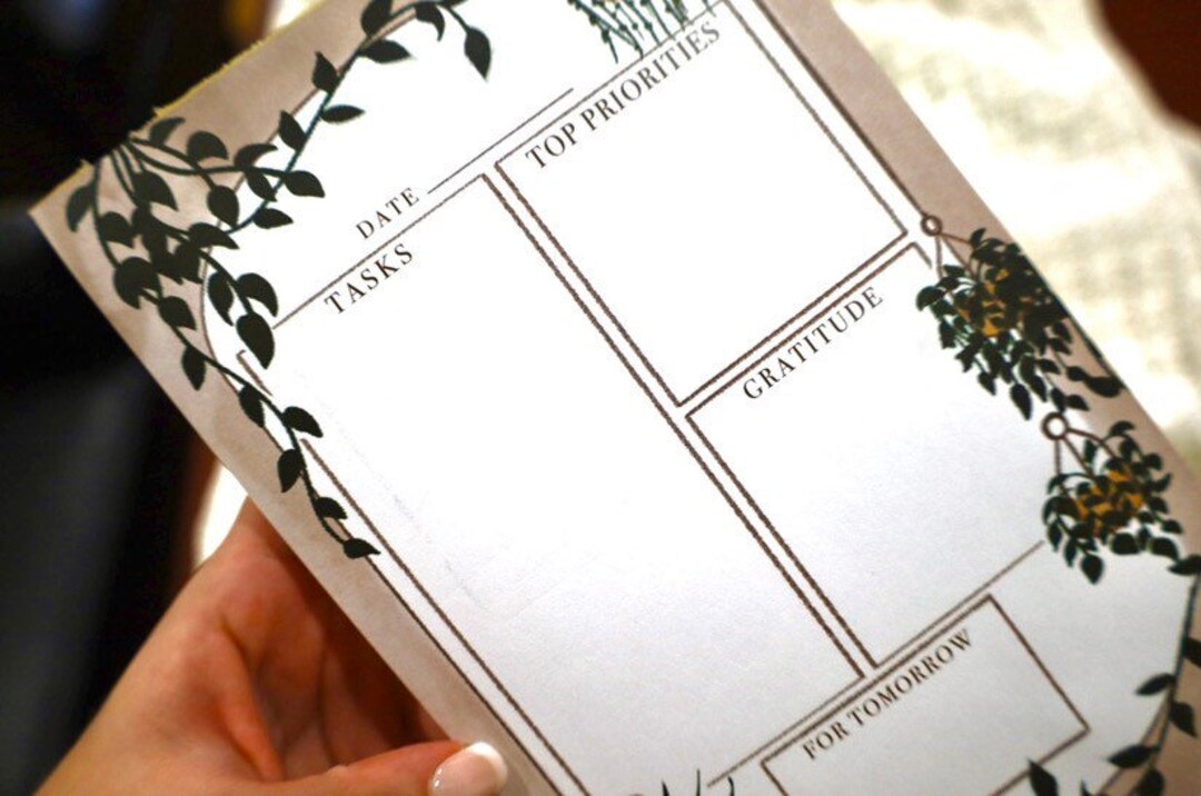 Daily Planner Pad, Daily Task Pad, 8.5inx5.5in, 50 Sheets, Tear off ...