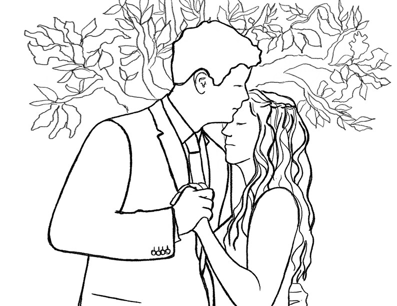 Custom Drawing From A Photo - Personalized Digital Print, Unframed ...
