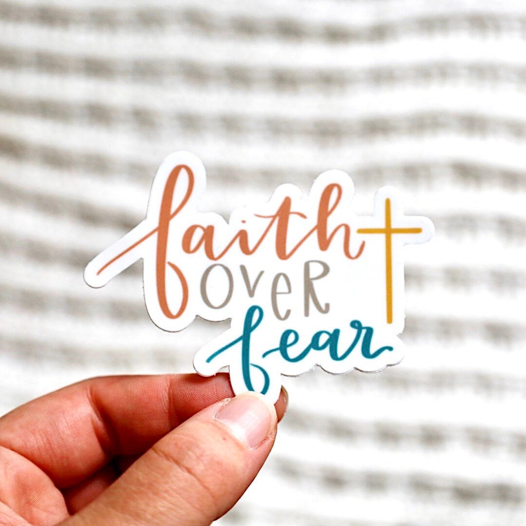 Faith Over Fear Sticker, Vinyl Sticker, 3x3 Inch Sticker - Etsy