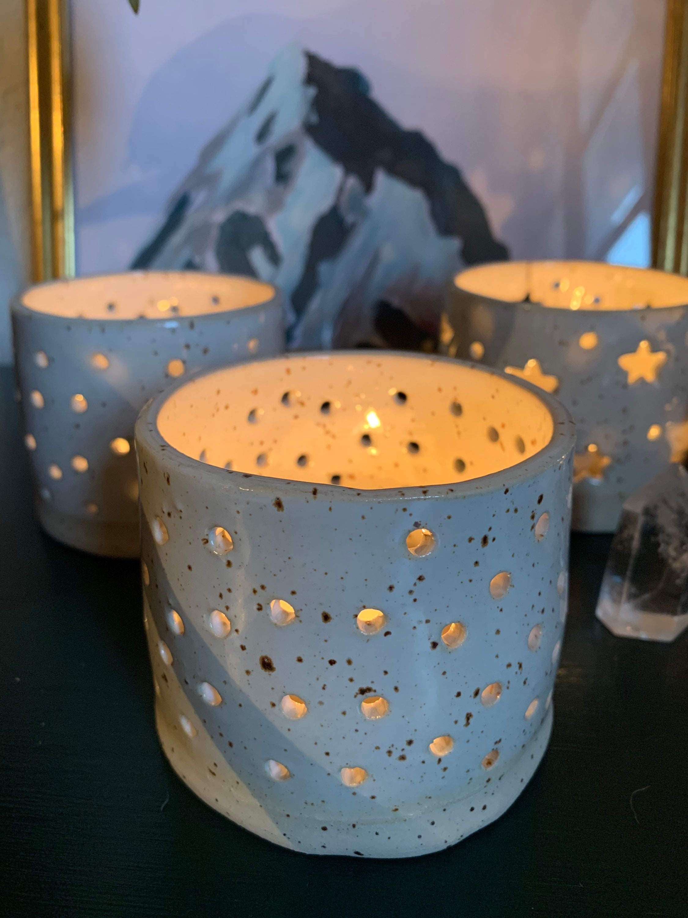 Ceramic Candle Lantern - Etsy