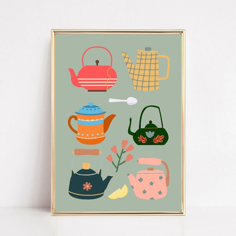 Retro Teapot - Etsy