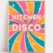 Kitchen Disco Art Print, Kitchen Wall Art, Retro Prints, Kitchen Decor ...