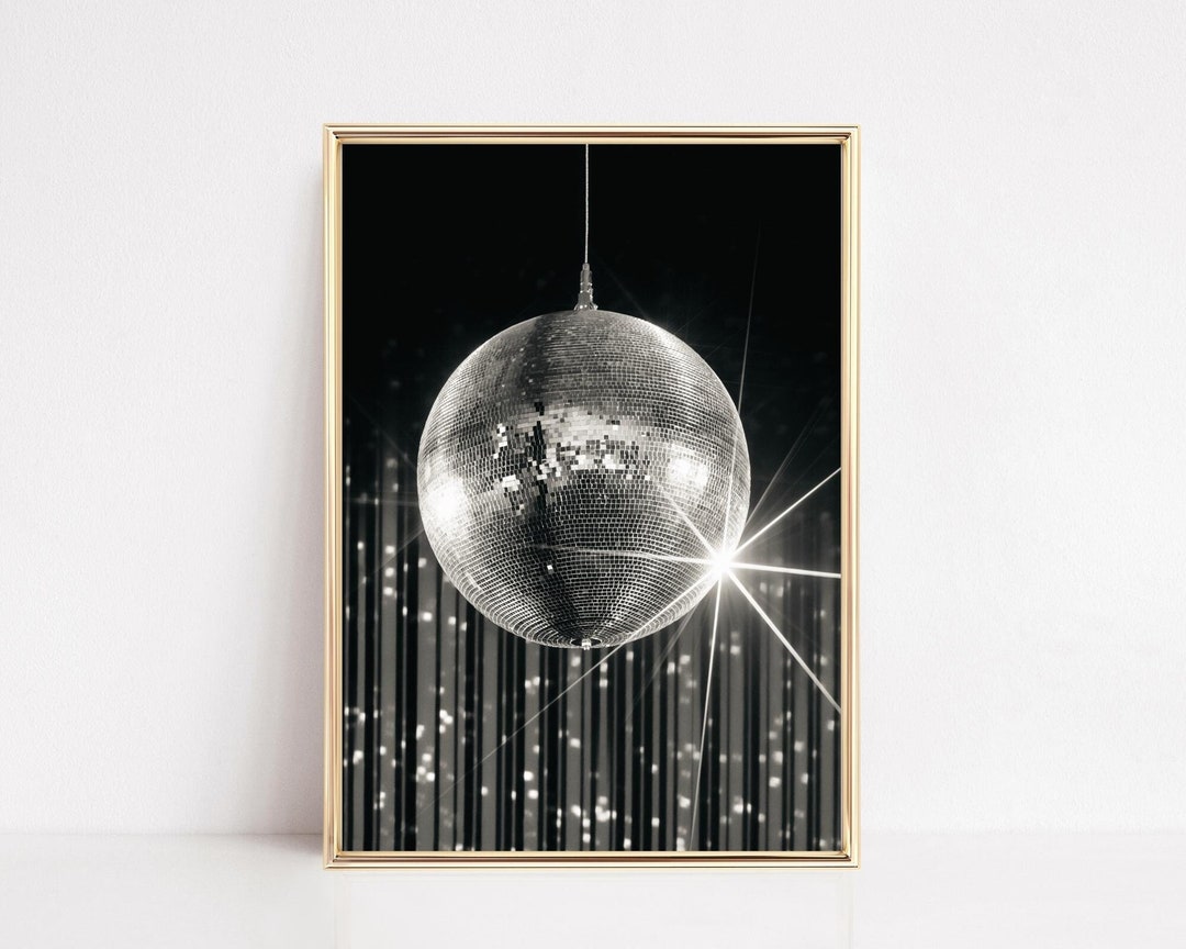 Disco Ball Poster, Discotheque Art Print, Disco Wall Art, 60s 70s 80s ...