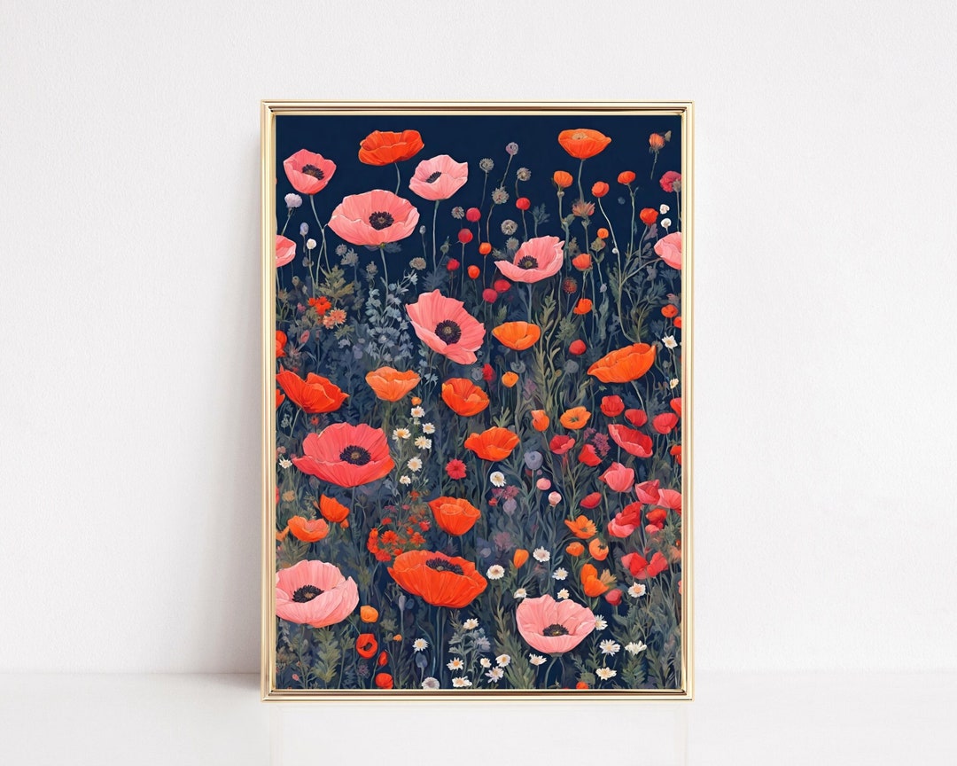 Poppy Wall Art Print Red Poppies Download Red Poppy Poster Printable ...