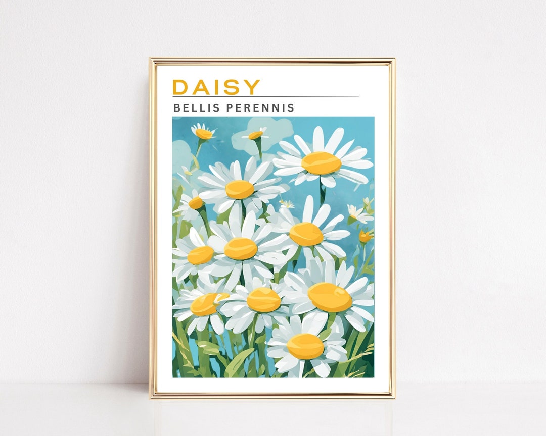 Daisy Botanical Wall Art Print Daisy Printable Flower Art Print Floral ...