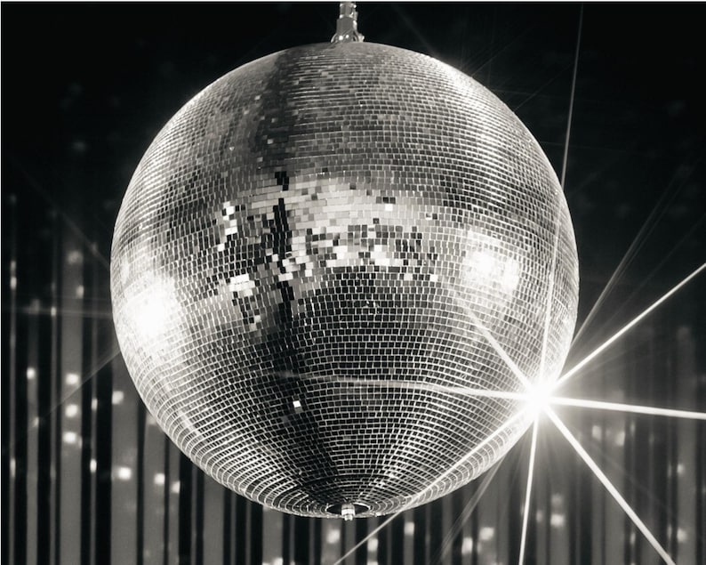 Disco Ball Poster, Discotheque Art Print, Disco Wall Art, 60s 70s 80s ...