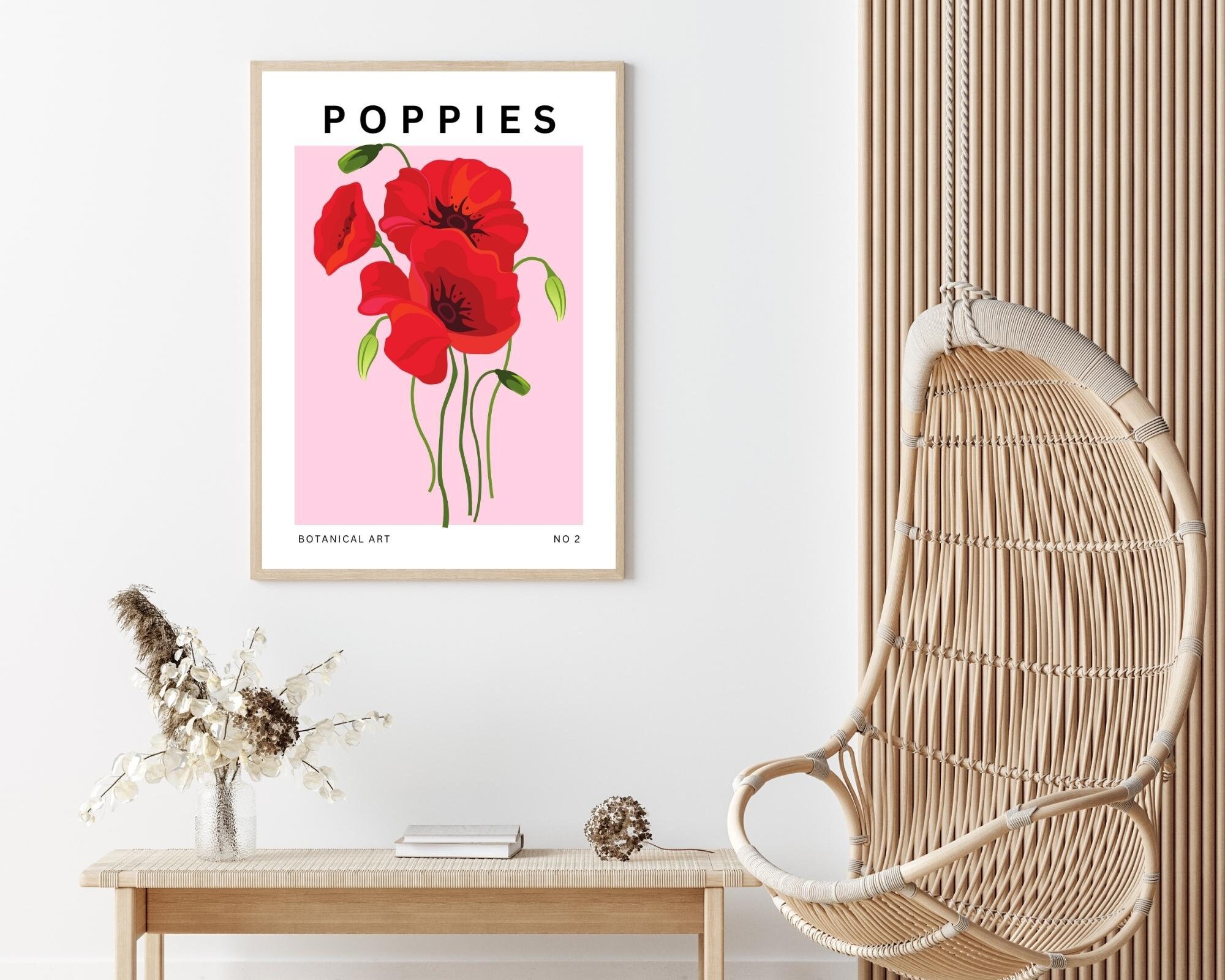 Poppies Art Print Poppy Wall Art Poppies Flower - Etsy