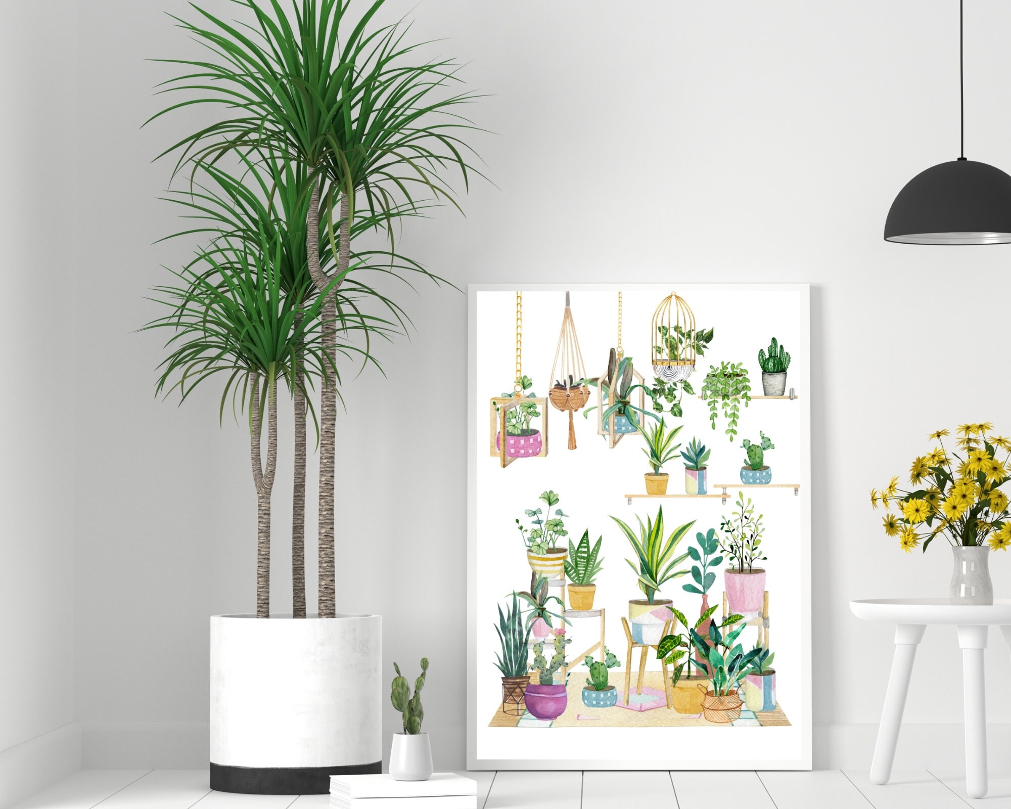 House Plants Wall Art, Indoor Plants Print, Plants Wall Art, Boho House ...