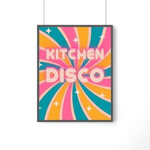 Kitchen Disco Art Print, Kitchen Wall Art, Retro Prints, Kitchen Decor ...