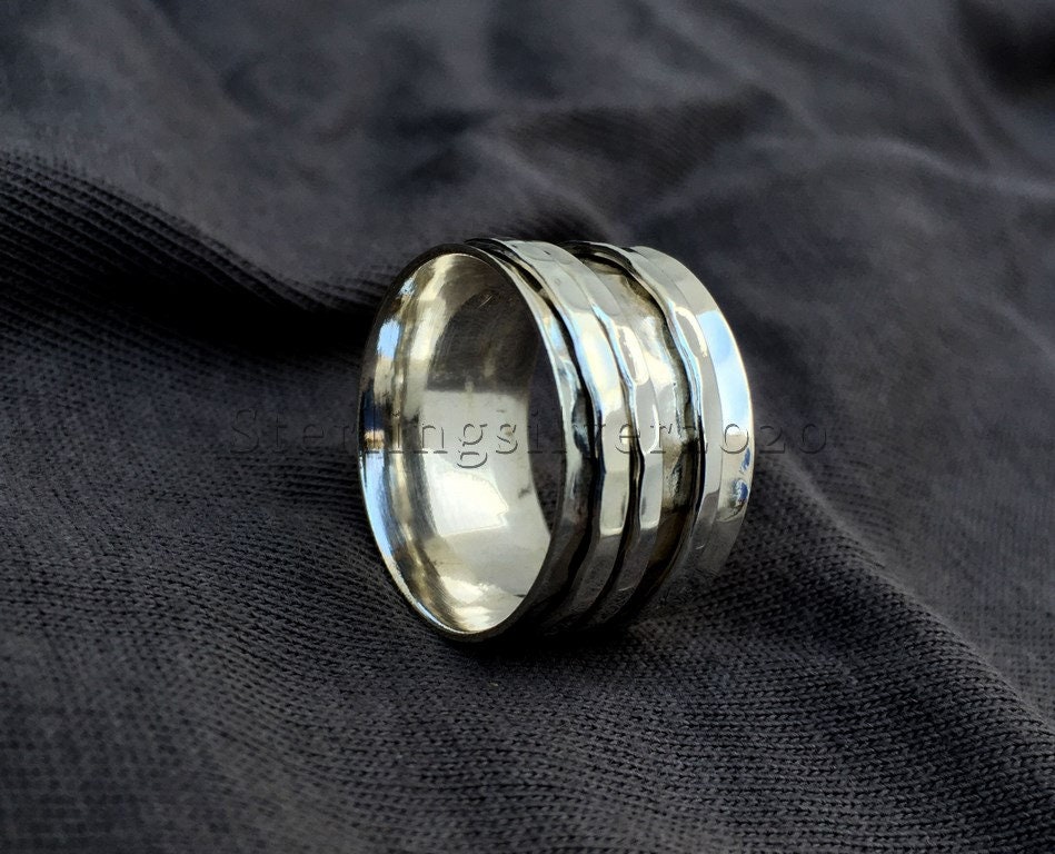 Silver Spinner Ring Spinner Jewelry Sterling Silver Spinner | Etsy