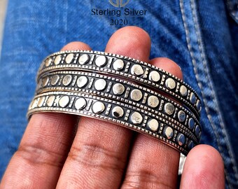 Thick West Indian Bangles, Set of 9 Bangles, 10mm Ball Silver Bangles ...