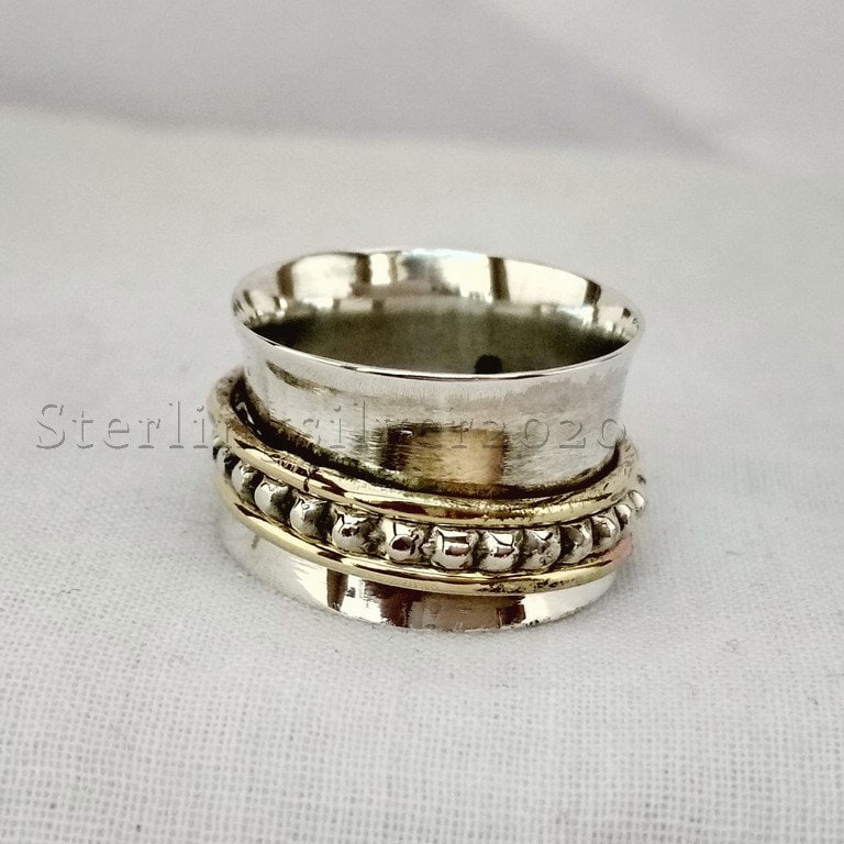 Solid 925 Sterling Silver Spinner Ring Spinning Ring Spin - Etsy