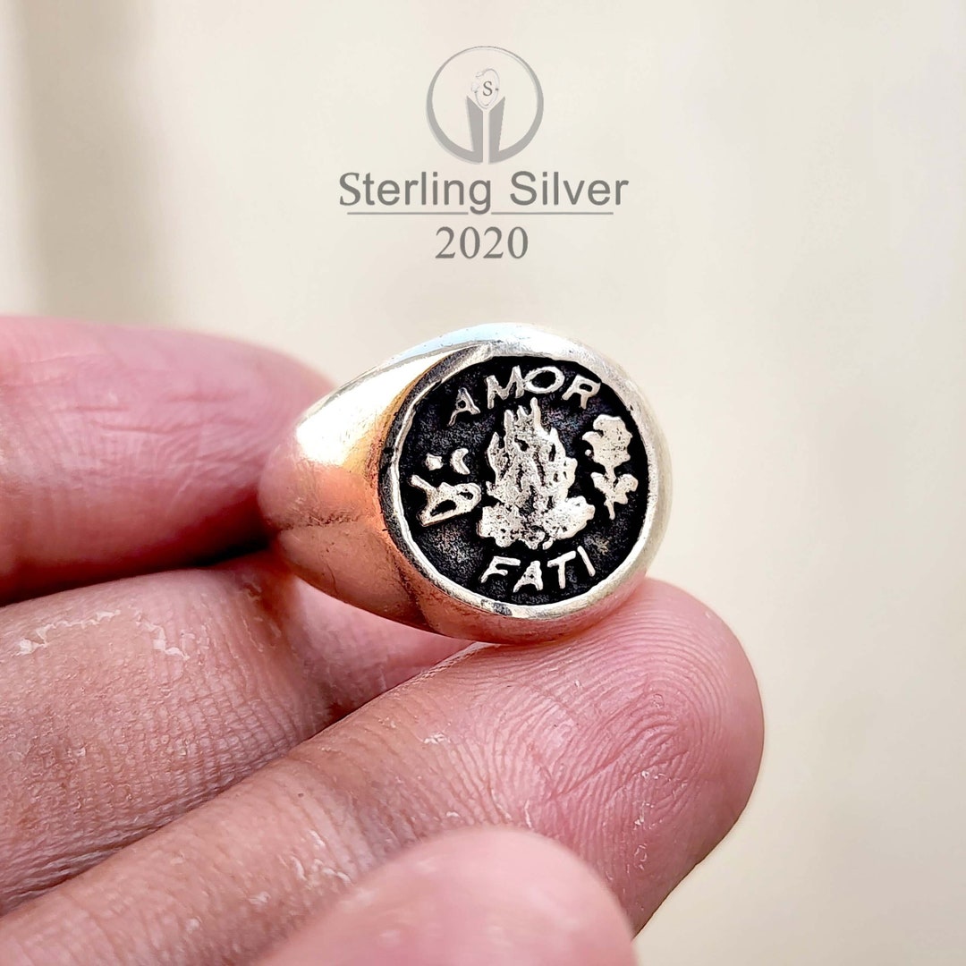 Amor Fati Ring, Amor Fati Signet Ring, Graduation Gift, Amor Fati, Love ...