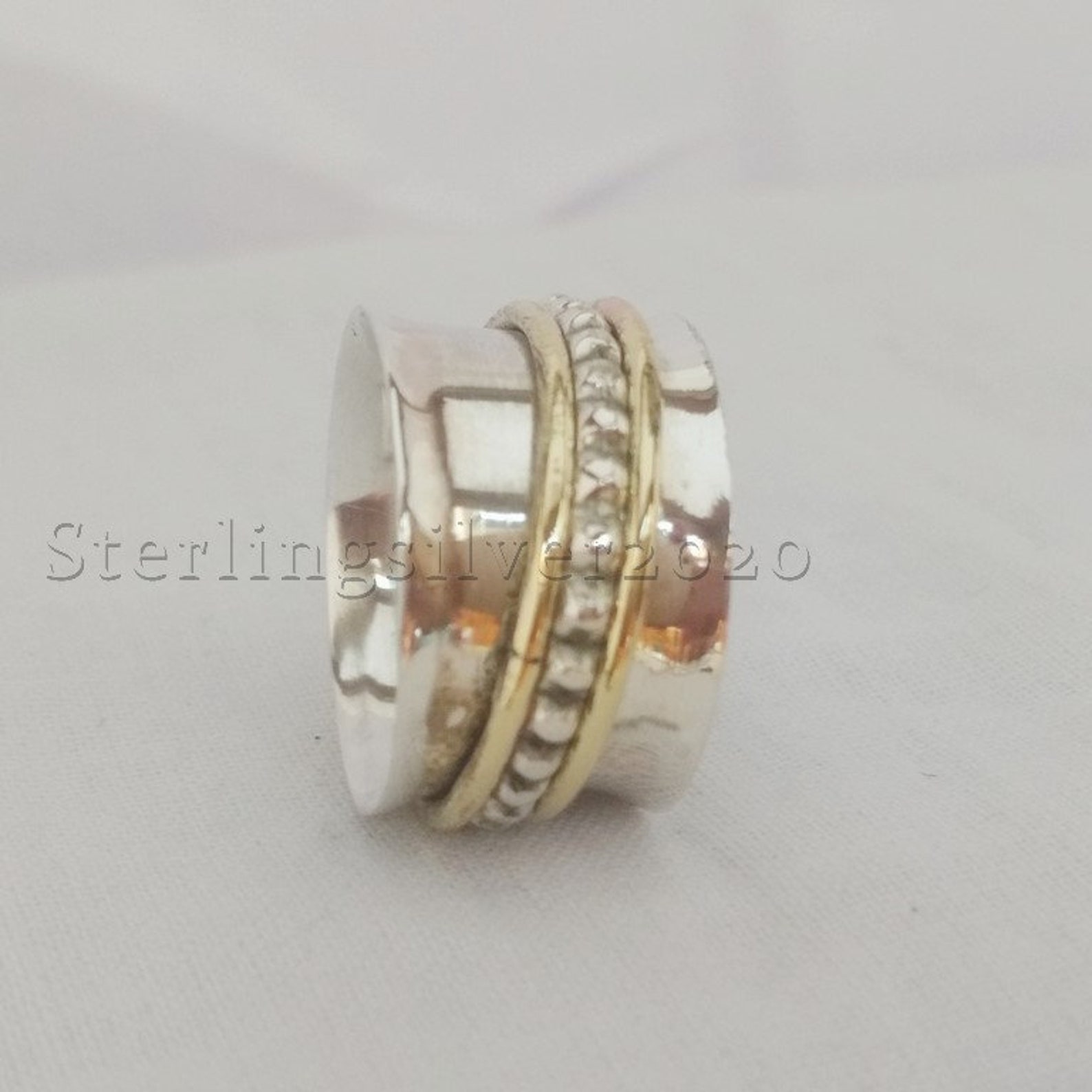 Solid 925 Sterling Silver Spinner Ring Spinning Ring Spin - Etsy