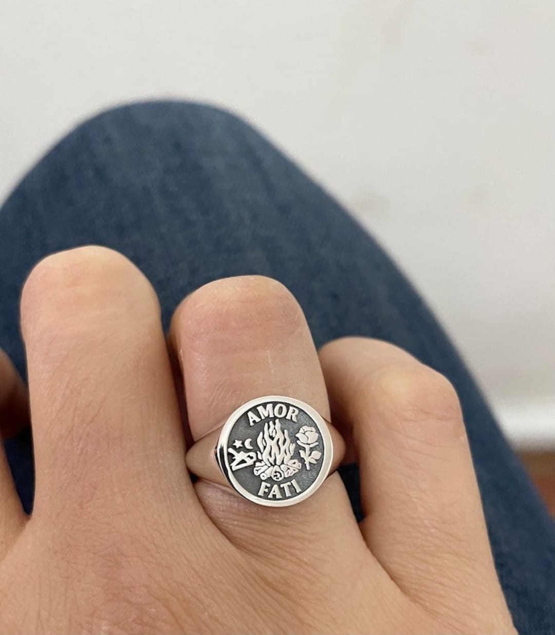Amor Fati Ring Amor Fati Signet Ring Graduation Gift Amor - Etsy