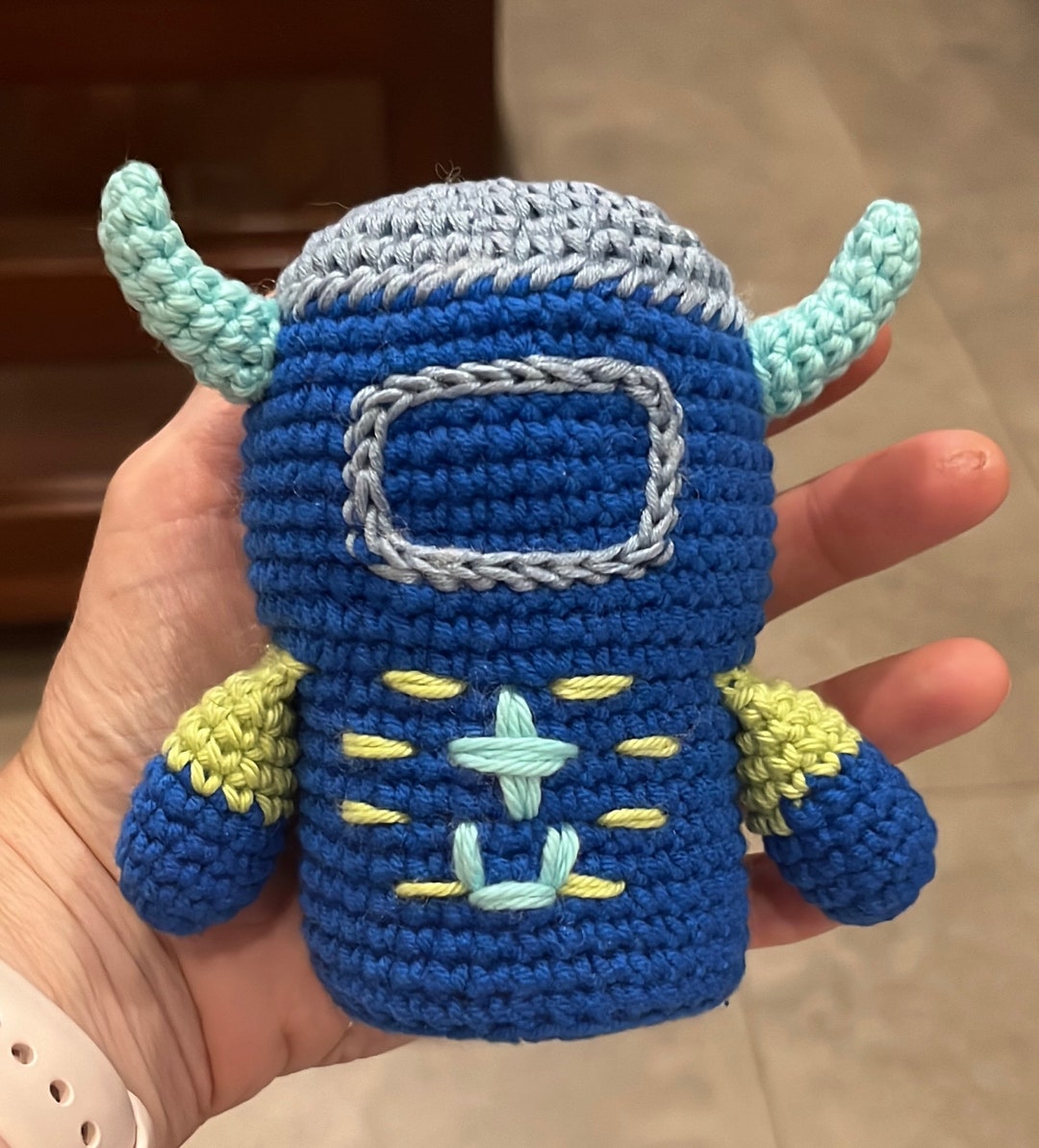 Minecraft Warden Plush – Handmade Crochet Doll – Amigurumi Gamer Gift ...