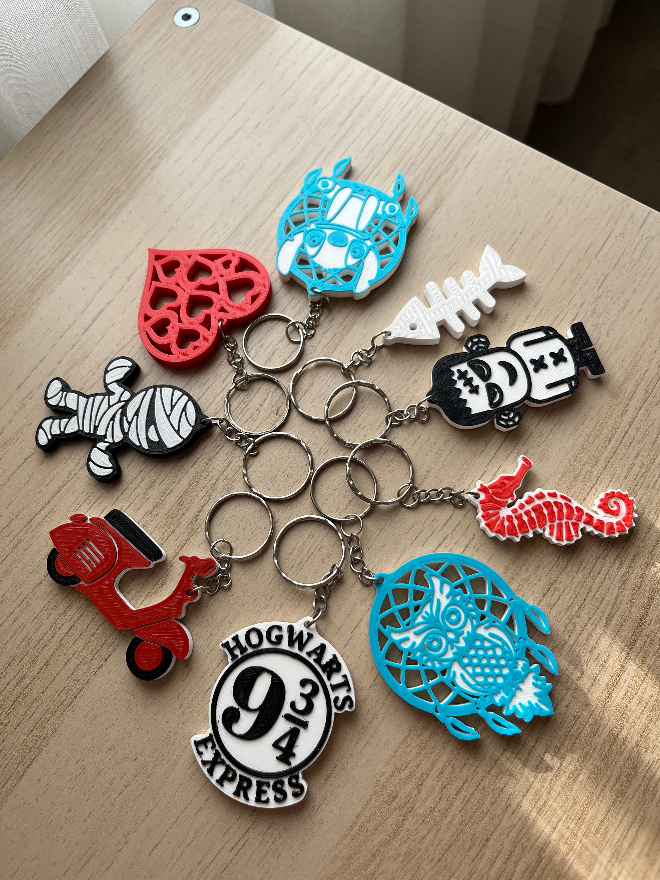 Custom 3D Printed Keychain | Various Shapes and Colors | Made With PLA ...