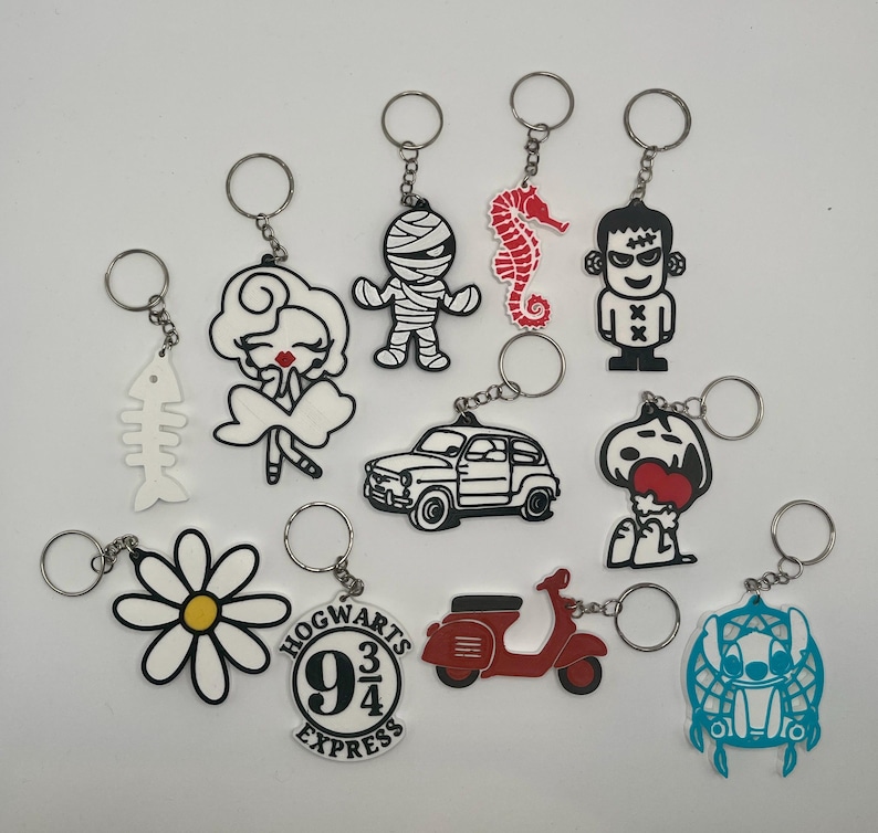Custom 3D Printed Keychain | Various Shapes and Colors | Made With PLA ...