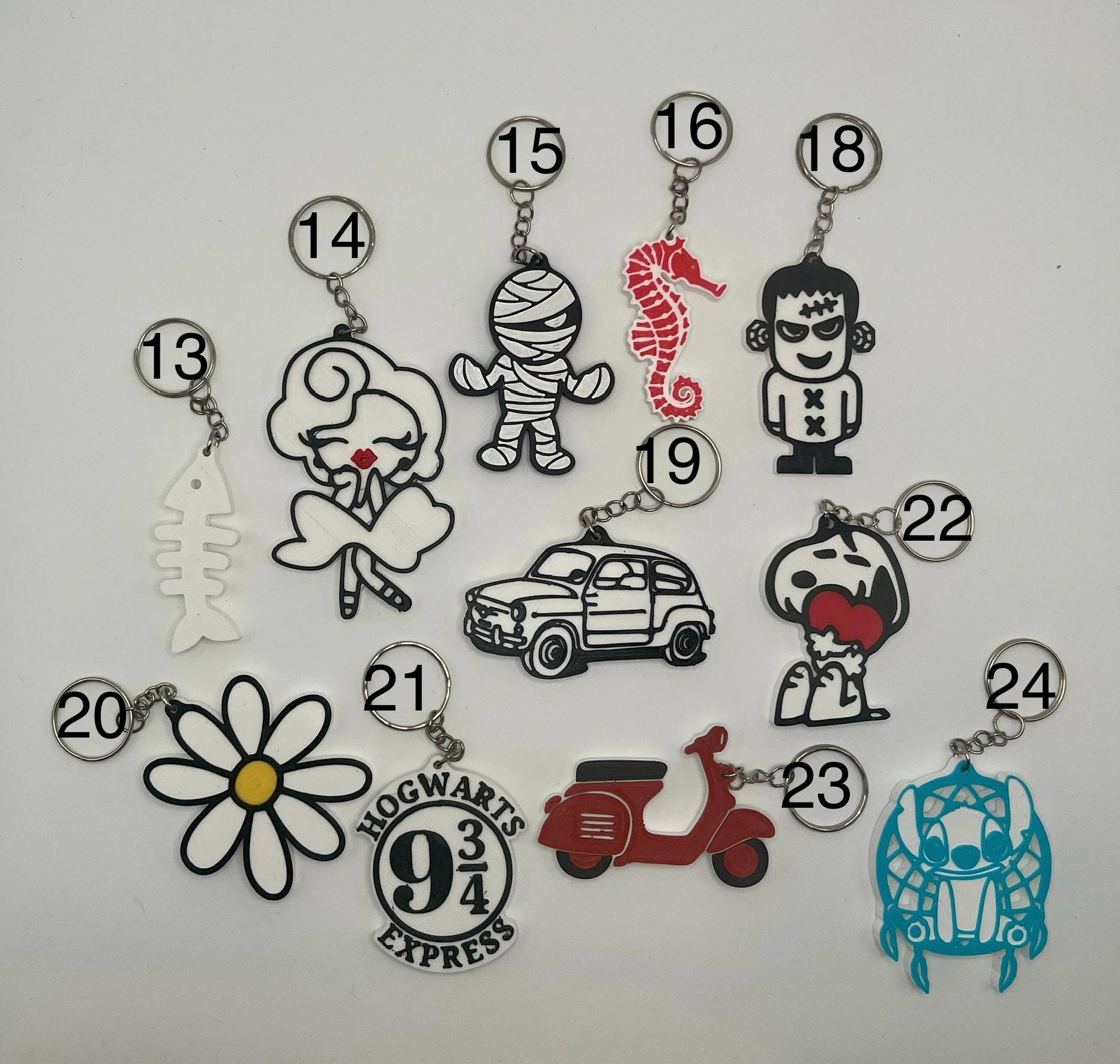 Custom 3D Printed Keychain | Various Shapes and Colors | Made With PLA ...