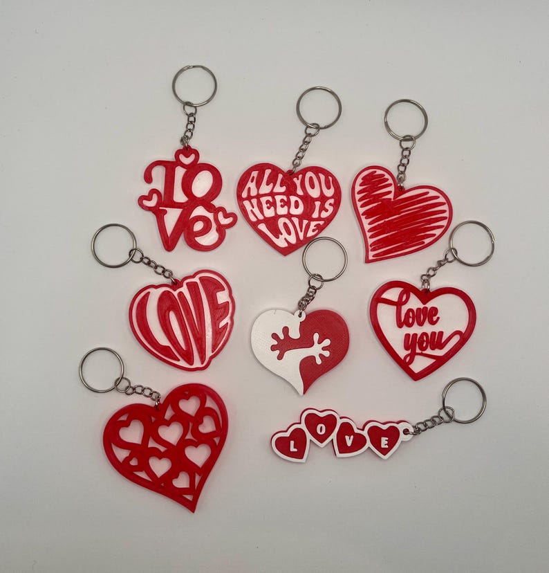Custom 3D Printed Keychain | Various Shapes and Colors | Made With PLA ...