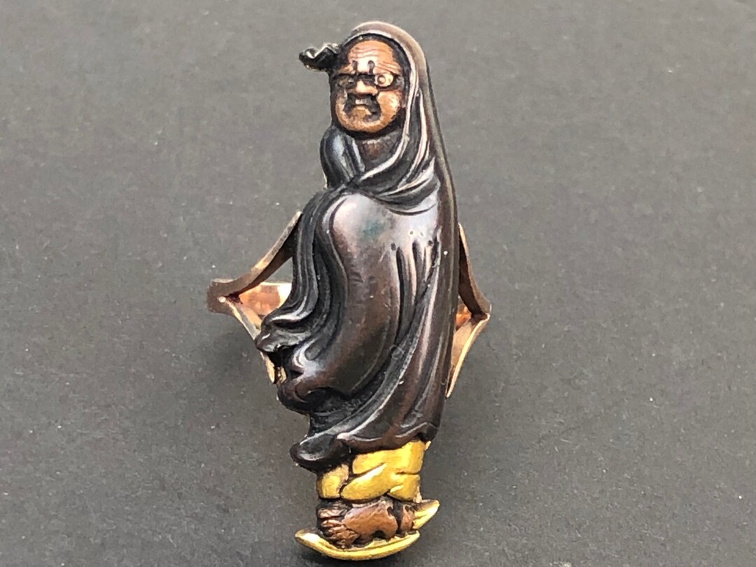 Rare Antique Menuki Japanese Samurai Sword Ornament Daruma (father of ...