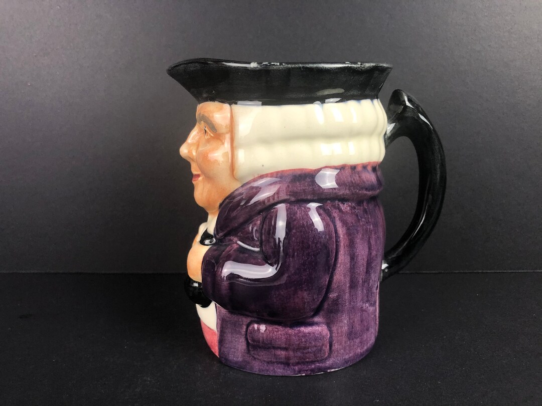 Vintage Purple 5” Toby Ceramic Pitcher / Jug / Creamer Made by Shorter ...