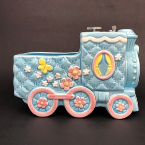 Vintage Lefton Music Box Choo Choo Train Ceramic Planter - Etsy