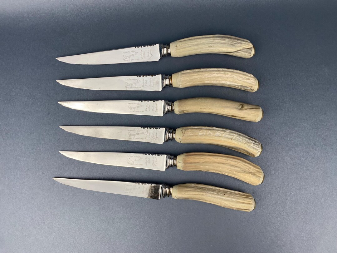 Set of 6 Vintage 1960s Stagmaster Steak Knives Made in England With ...