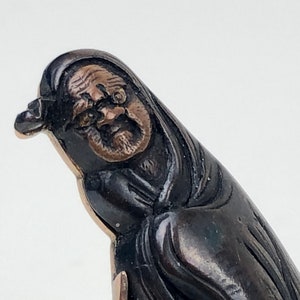 Rare Antique Menuki Japanese Samurai Sword Ornament Daruma father of ...