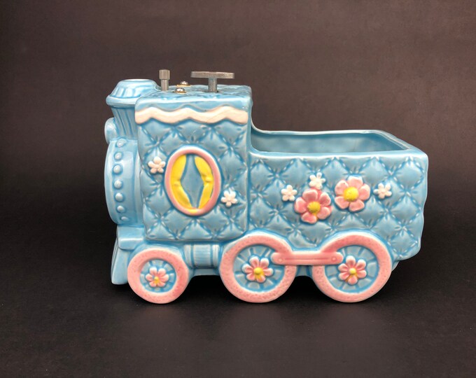 Vintage Lefton Music Box Choo Choo Train Ceramic Planter - Etsy