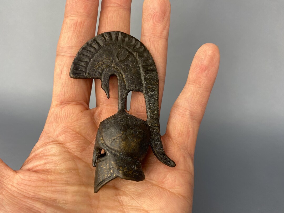 Vintage Miniature Bronze Roman Helmet 3 - Etsy