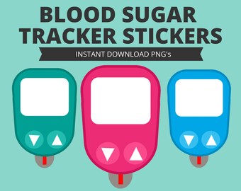 SUGAR TRACKER GLUCOSE Meter Planner Stickers - Etsy