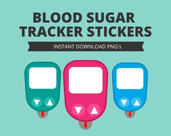 SUGAR TRACKER, GLUCOSE Meter Planner Stickers - Etsy