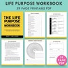 Life Purpose Workbook - Find Your Passion and Career Printable Planner ...