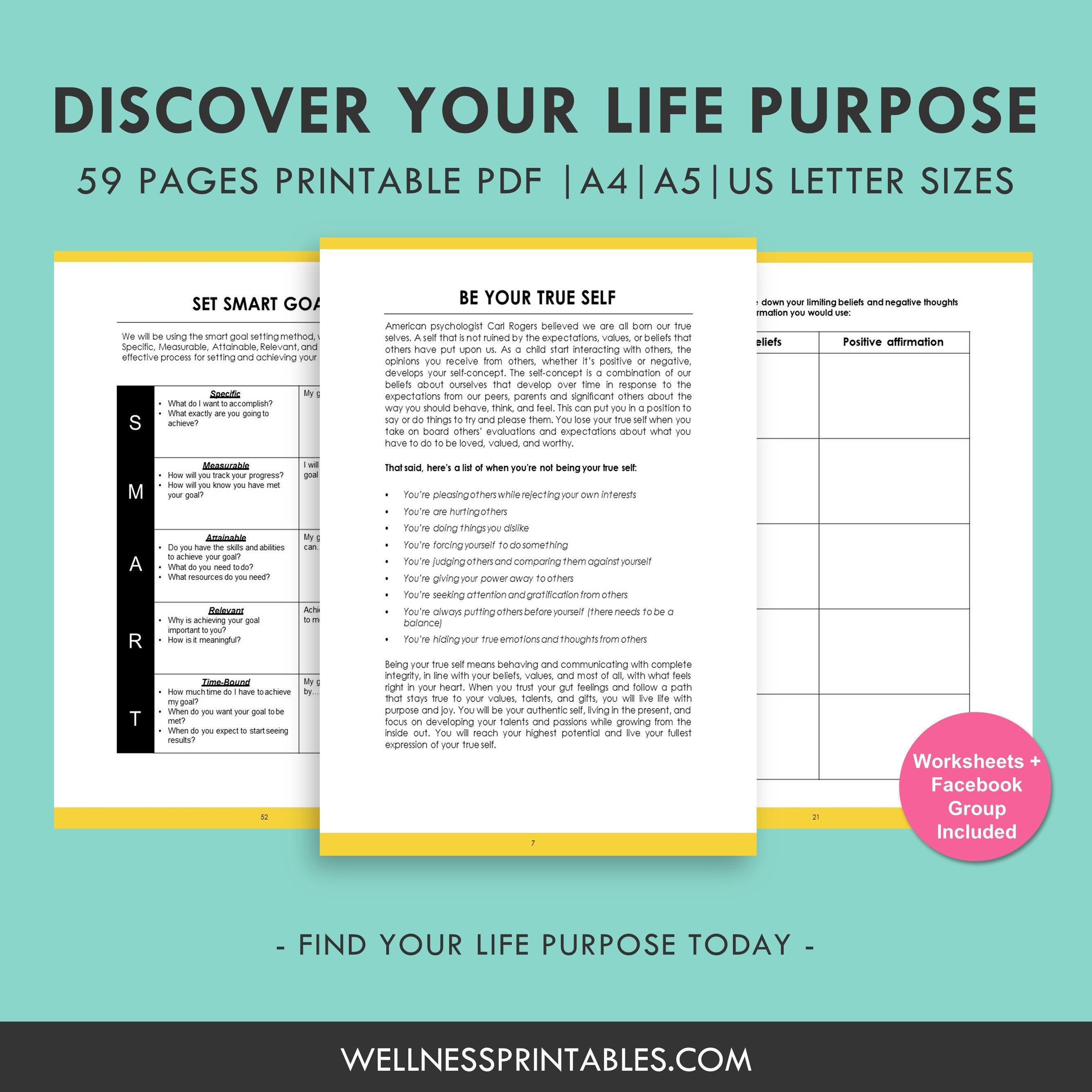 Life Purpose Workbook Find Your Passion and Career Printable - Etsy
