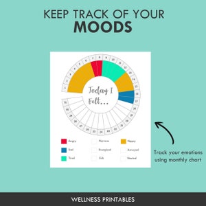 Onenote Mood Tracker: Monthly Mental Health Journal (digital Download ...