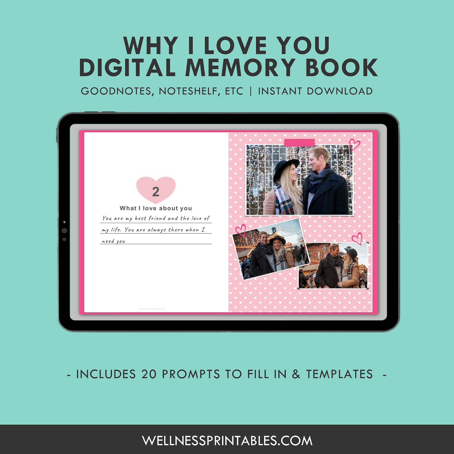 Reasons Why I Love You Digital Memory Book: Romantic Gift (PDF) - Etsy