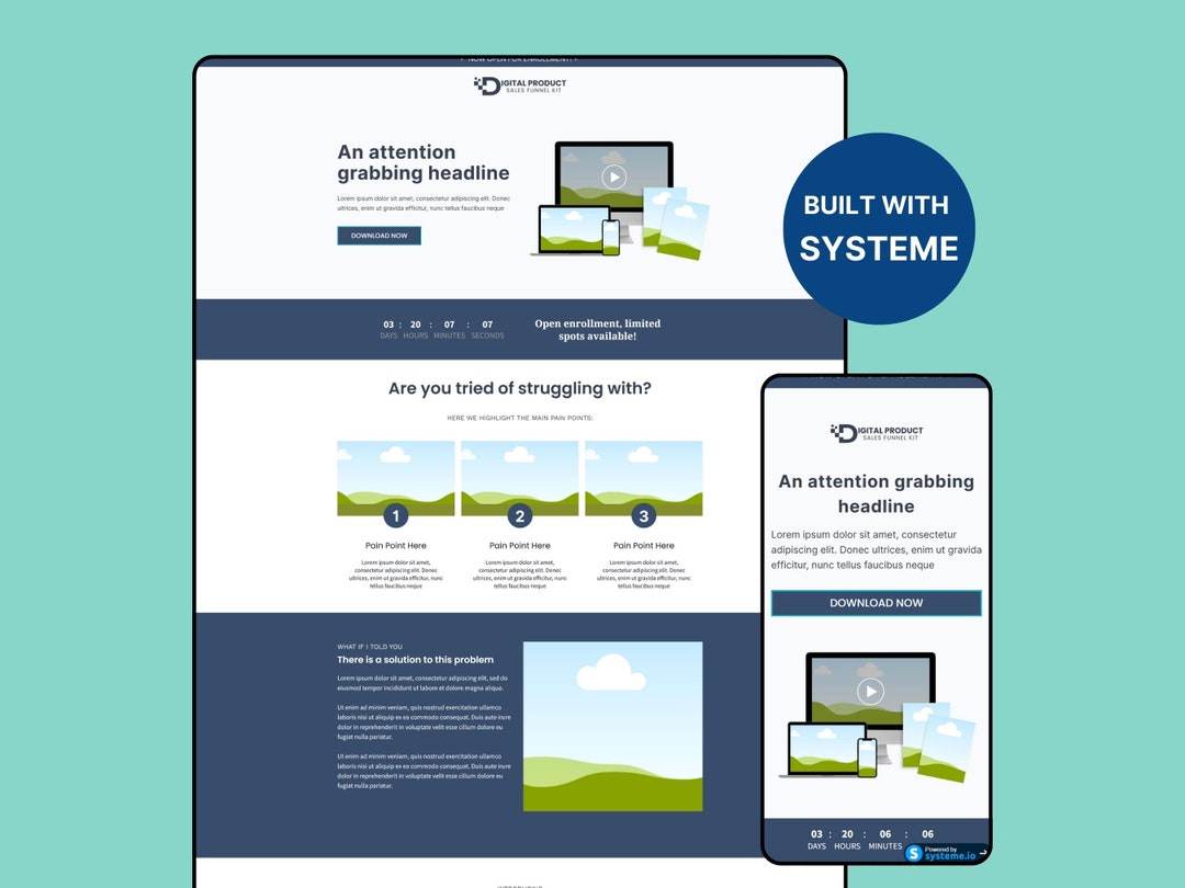 Systeme.io Done for You Digital Product Sales Funnel Template, Sales ...