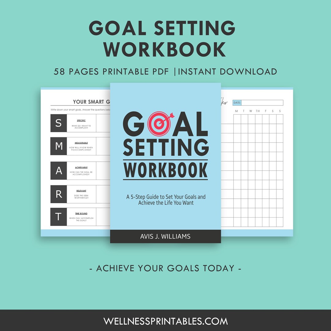 Goal Setting Workbook - How to Set Your Goals Ebook Printable Journal ...