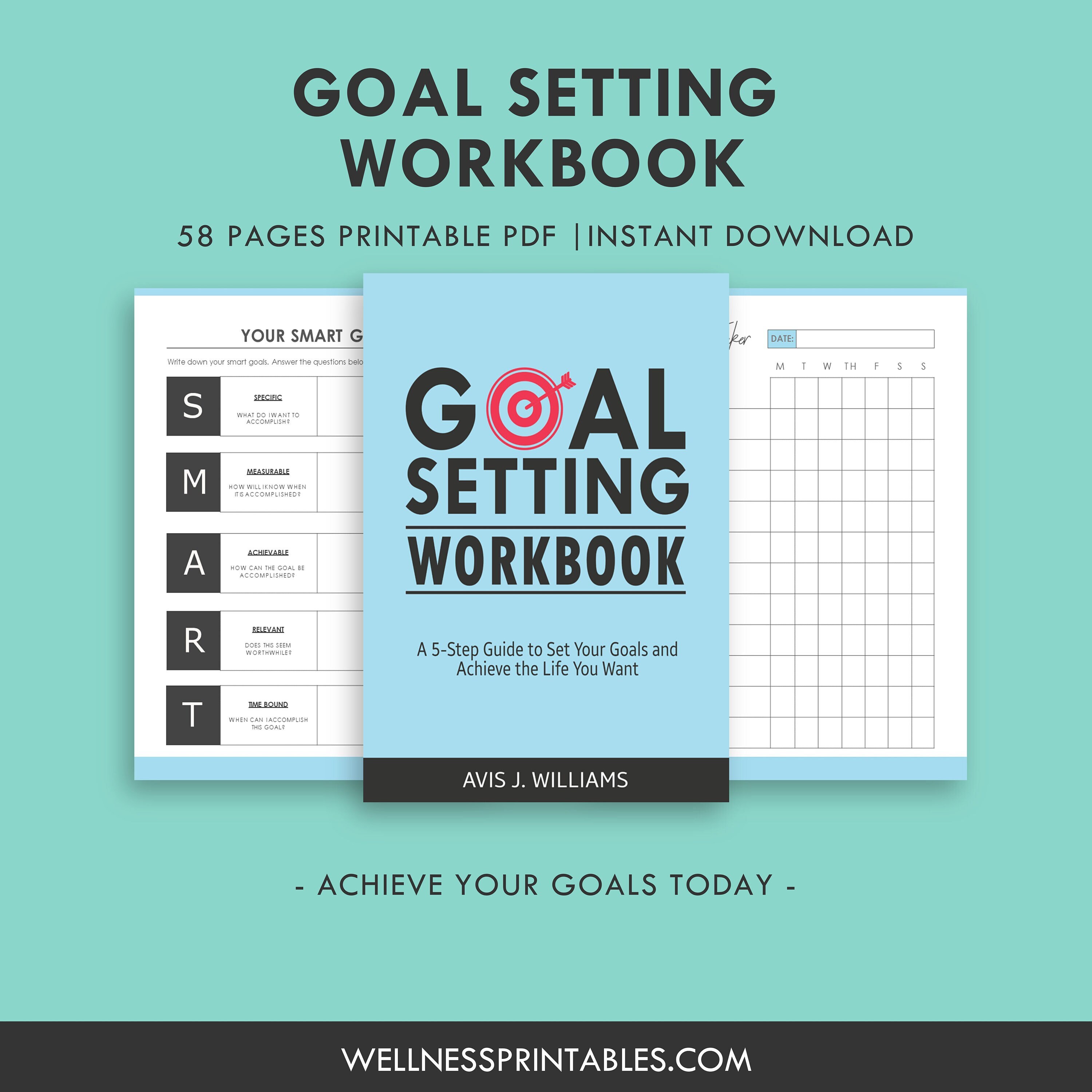 Goal Setting Workbook - How to Set Your Goals Ebook Printable Journal ...