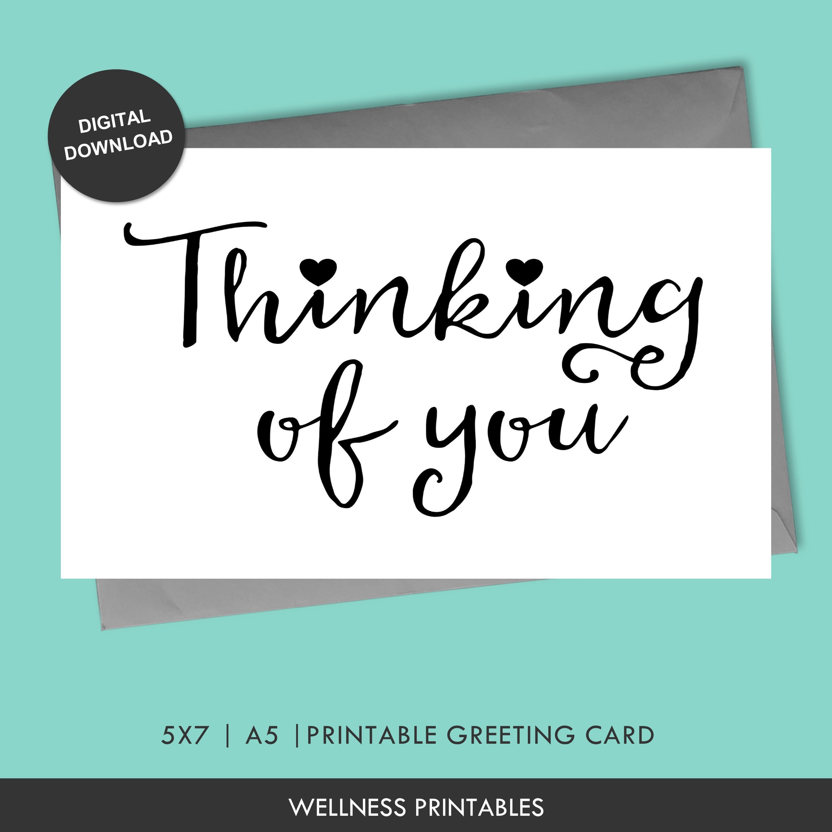Thinking of You Printable Greeting Card Sympathy Card - Etsy UK
