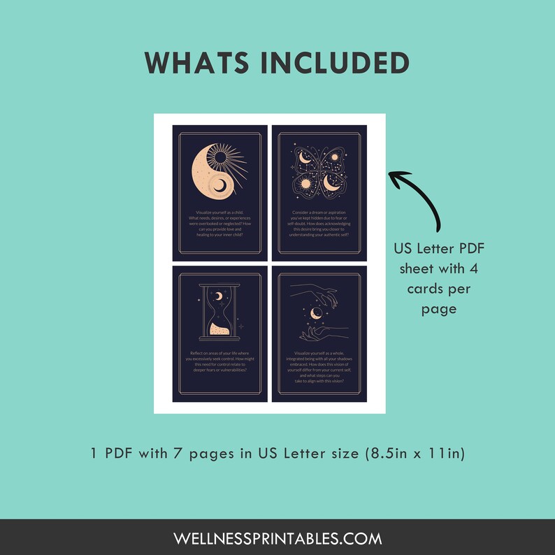 Shadow Work Prompt Cards - Shadow Work Journal Prompts Self Love ...